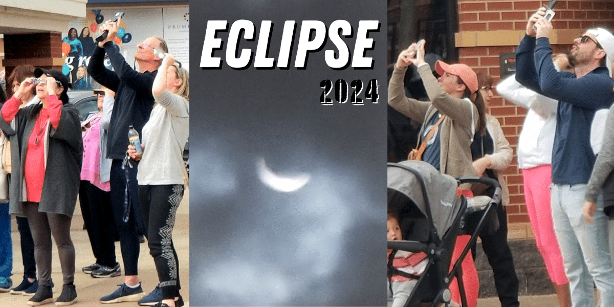 PHOTOS: Hundreds Watch Eclipse at Promenade Shops – Saucon Source